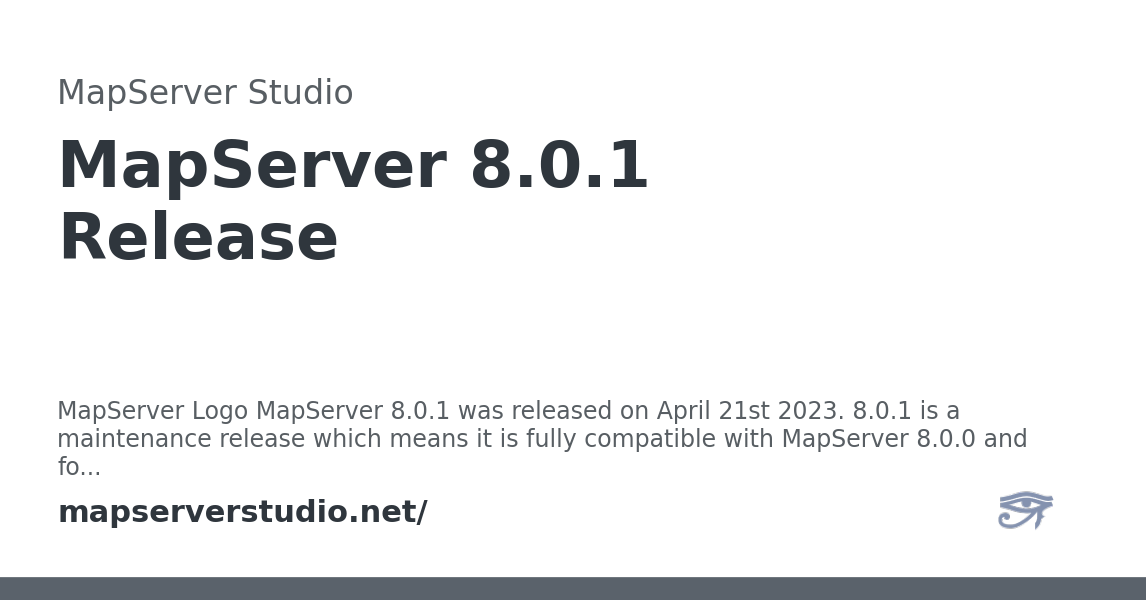MapServer 8.0.1 Release — MapServer Studio
